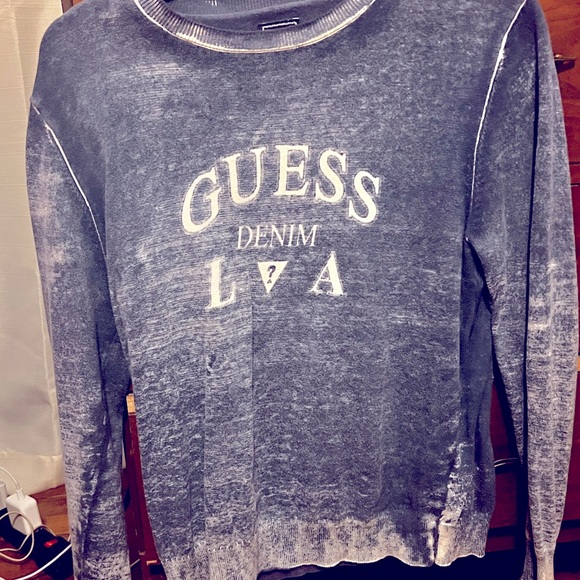 Guess | Sweaters | Guess Small Sweater Denim Color Design | Poshmark